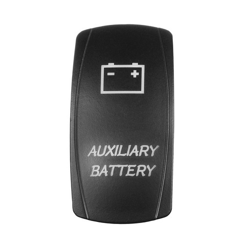 AUXILIARY BATTERY Laser Rocker Switch - STV Motorsports Las Vegas