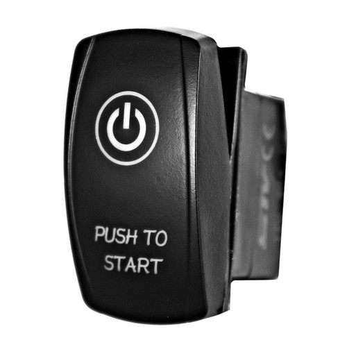 MOMENTARY PUSH TO START Laser Rocker Switch - STV Motorsports Las Vegas