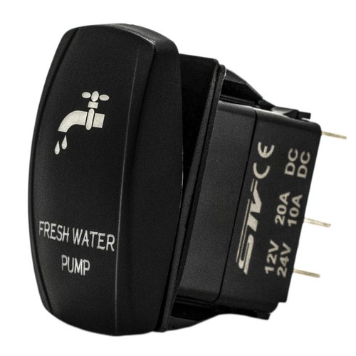 FRESH WATER PUMP Laser Rocker Switch - STV Motorsports Las Vegas